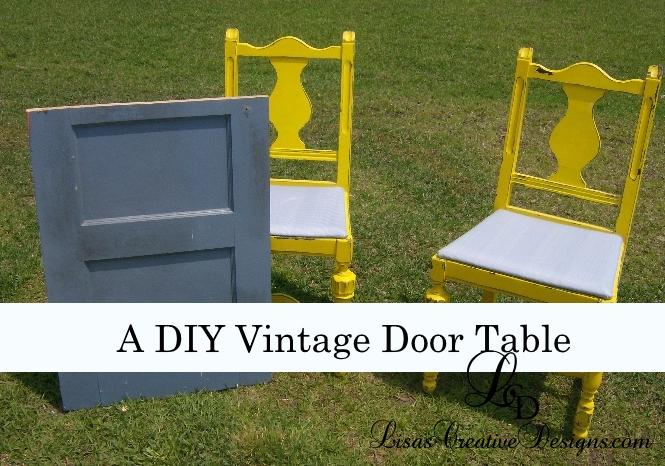 A DIY Vintage Door Table & Thrift Store Chair Makeover Furniture Project