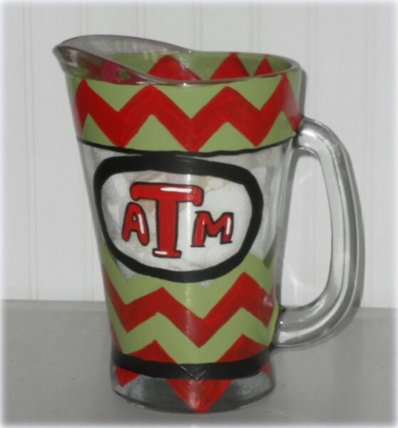 Custom Painted Aggie Ring Dunk Pitcher