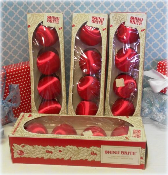 Retro Vintage Shiny Brite Unbreakable Christmas Tree Ornaments
