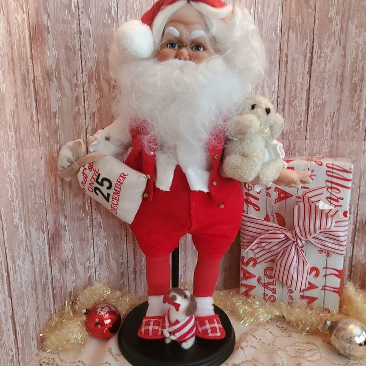 Cute One Of A Kind Handmade Vintage Santa Claus Porcelain Doll