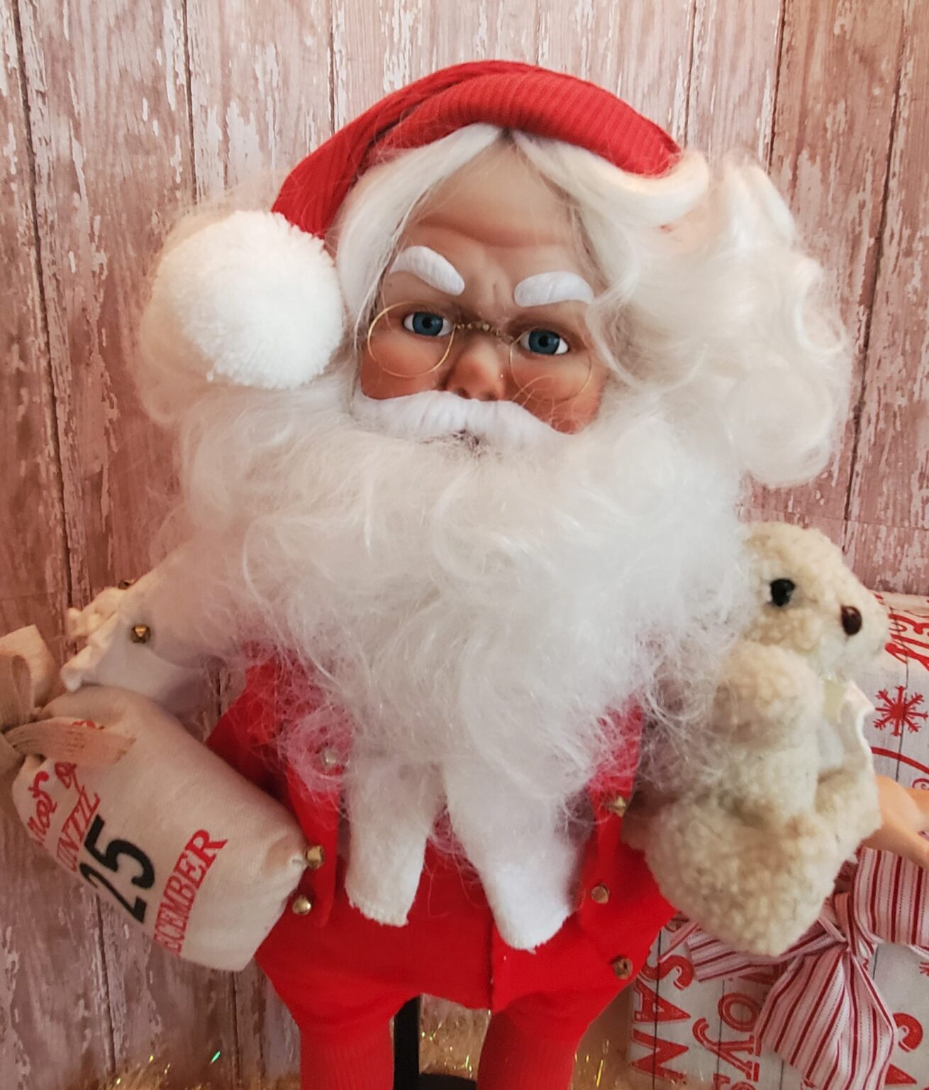 Cute One Of A Kind Handmade Vintage Santa Claus Porcelain Doll