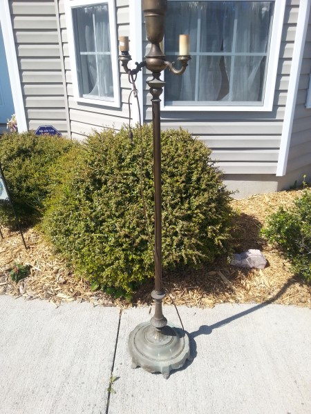 A Vintage Torchiere Lamp Candelabra DIY Makeover Story