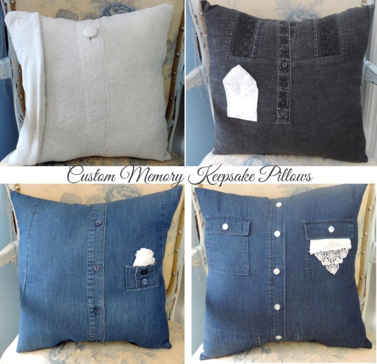 Custom Memory Pillow Made From Loved One's Clothing, Bereavement Gift