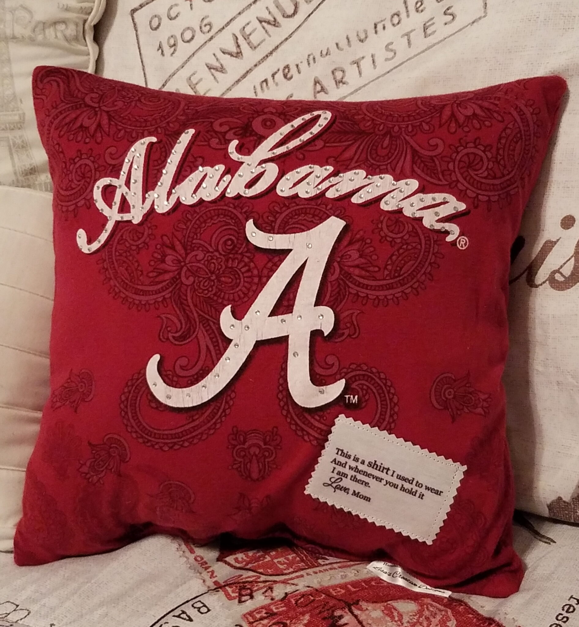 Large Memory Pillow Made From Loved One's Clothing, Bereavement Gift