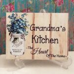 Personalized Grandma's Kitchen Mason Jar Ceramic Tile Sign