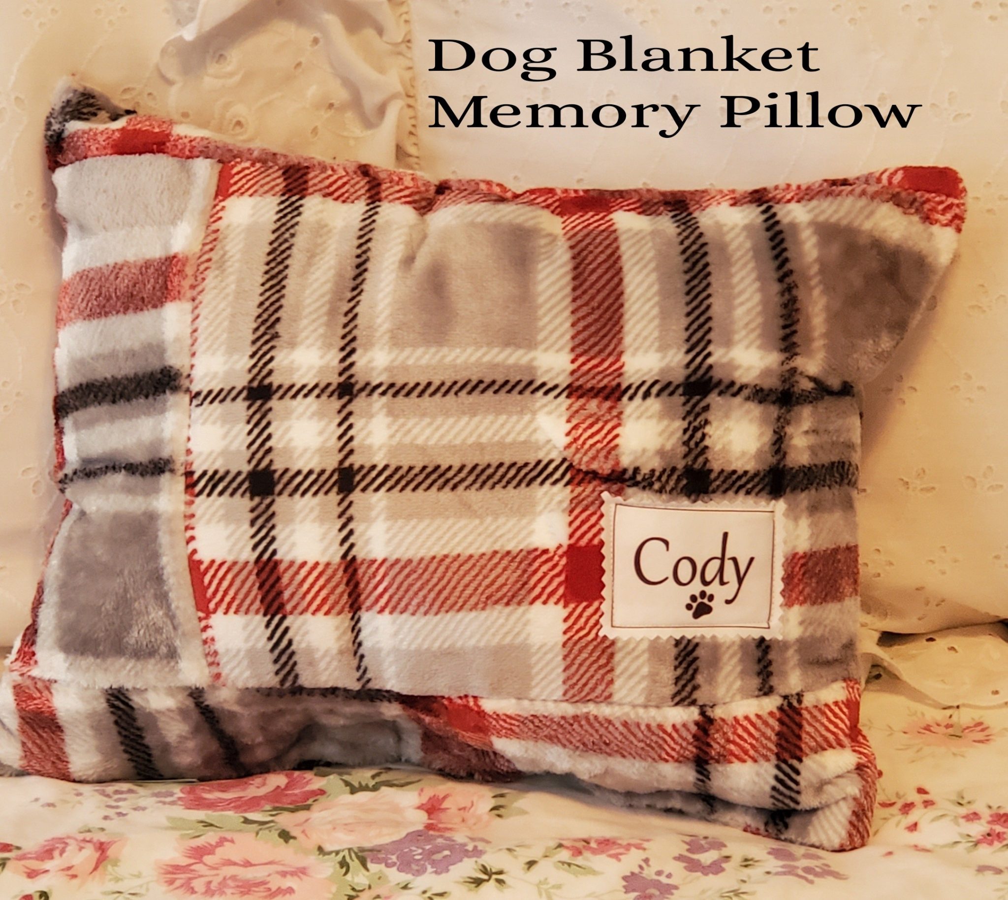 Custom Pet Memory Pillow Made From Pet Clothing & Bedding