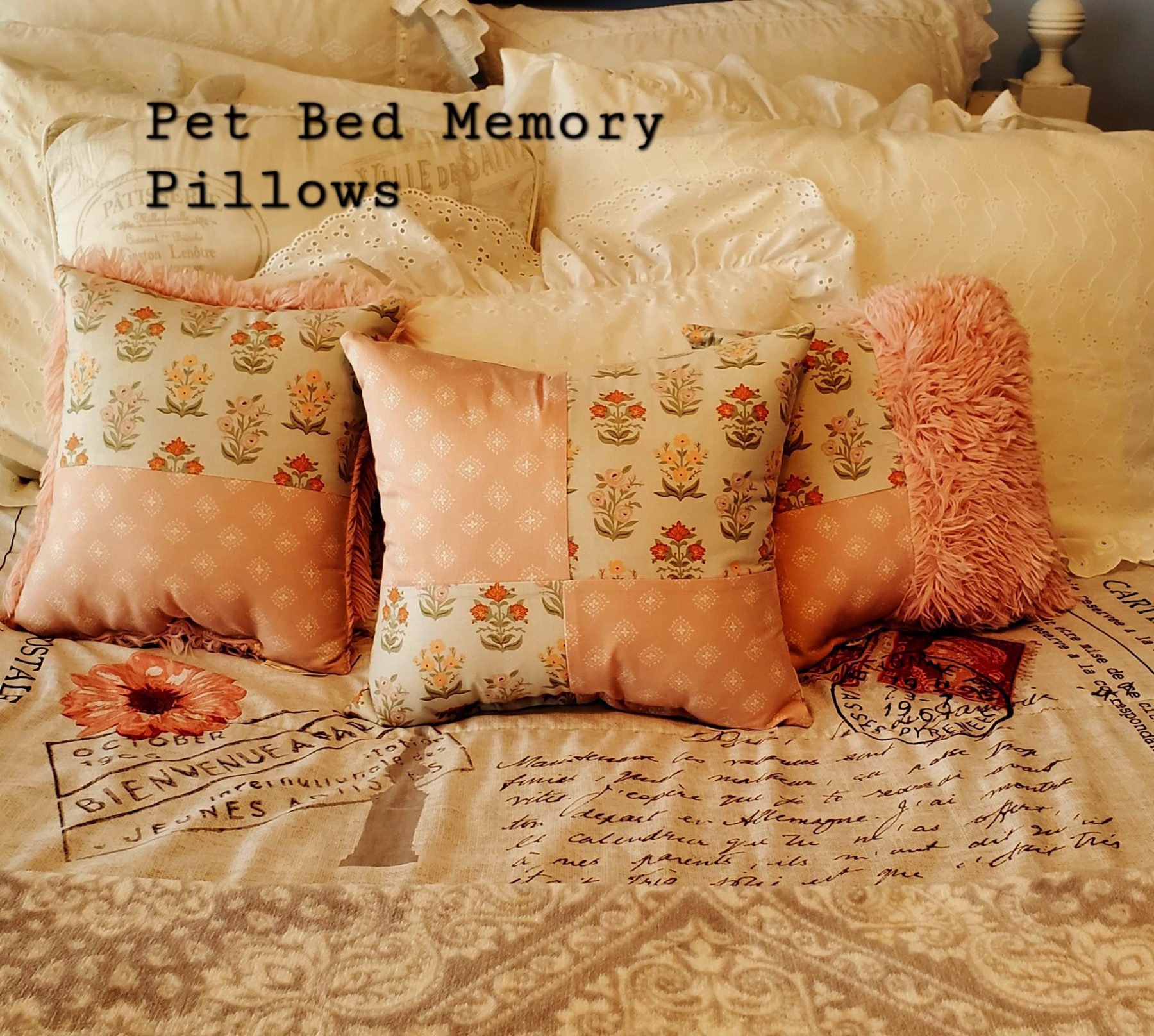 Custom Pet Memory Pillow Made From Pet Clothing & Bedding